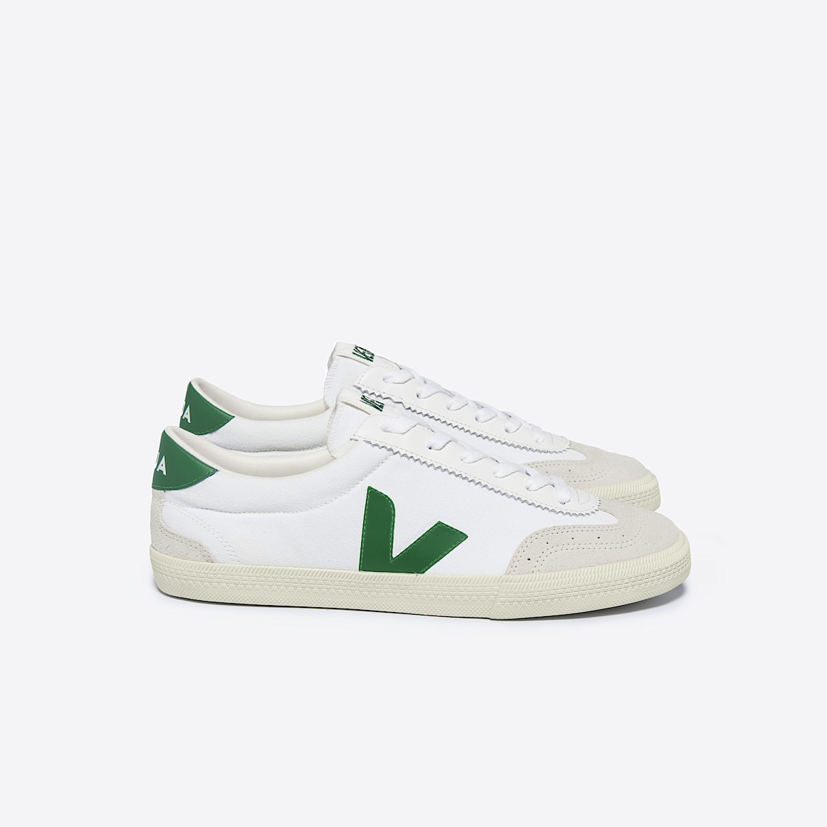 Women’s Veja Replica White Emeraude Volley Canvas Sneakers – Cheap Veja ...
